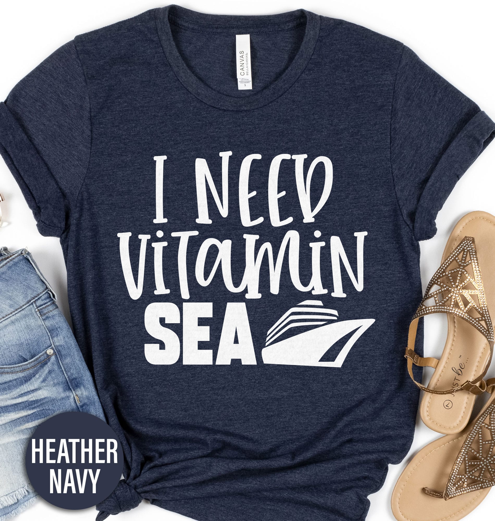 Vitamin Sea Cruise Tee - Perfect T-Shirt for Cruise Vacations