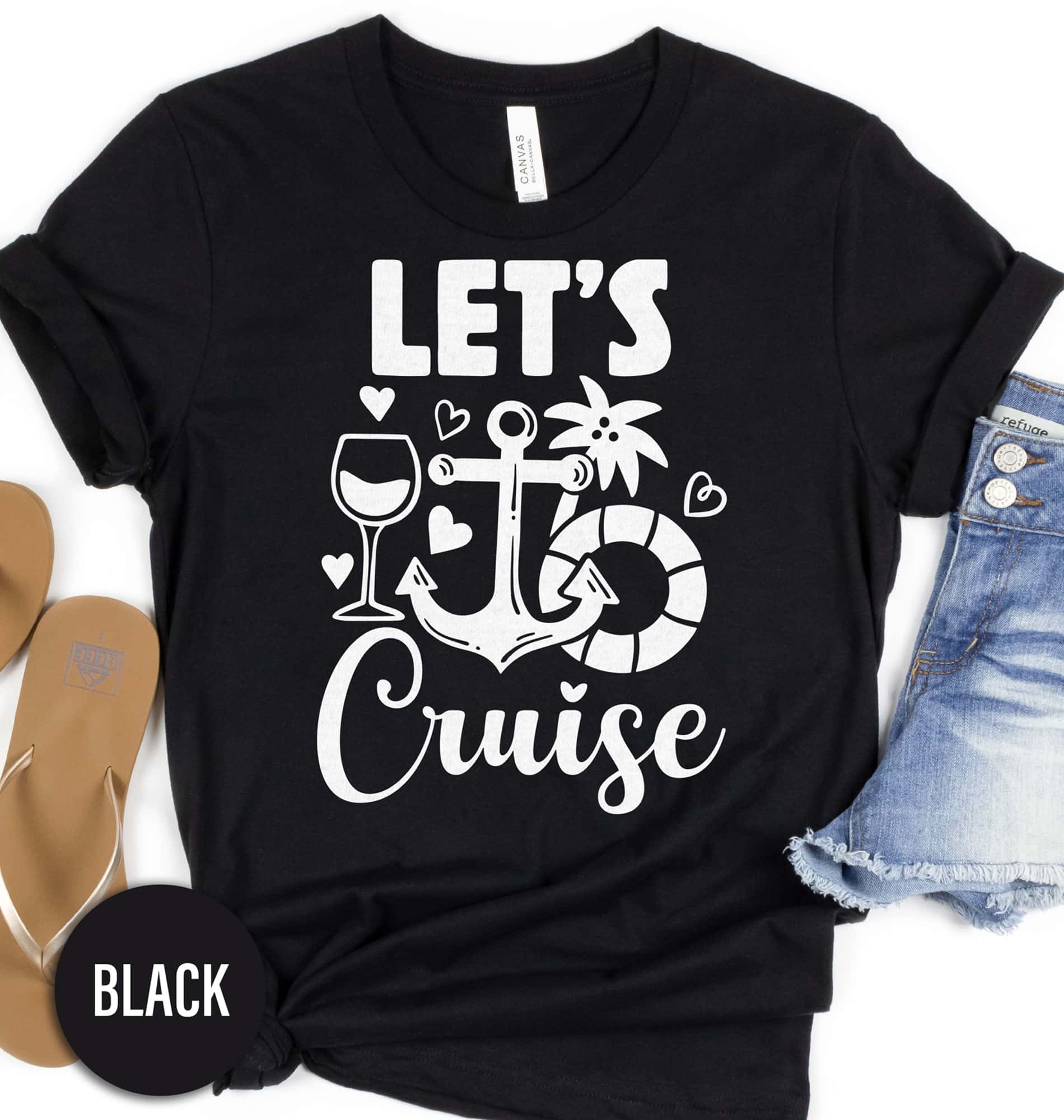 Let's Cruise Anchor Tee: Perfect Vacation T-Shirt | Cruise Wear