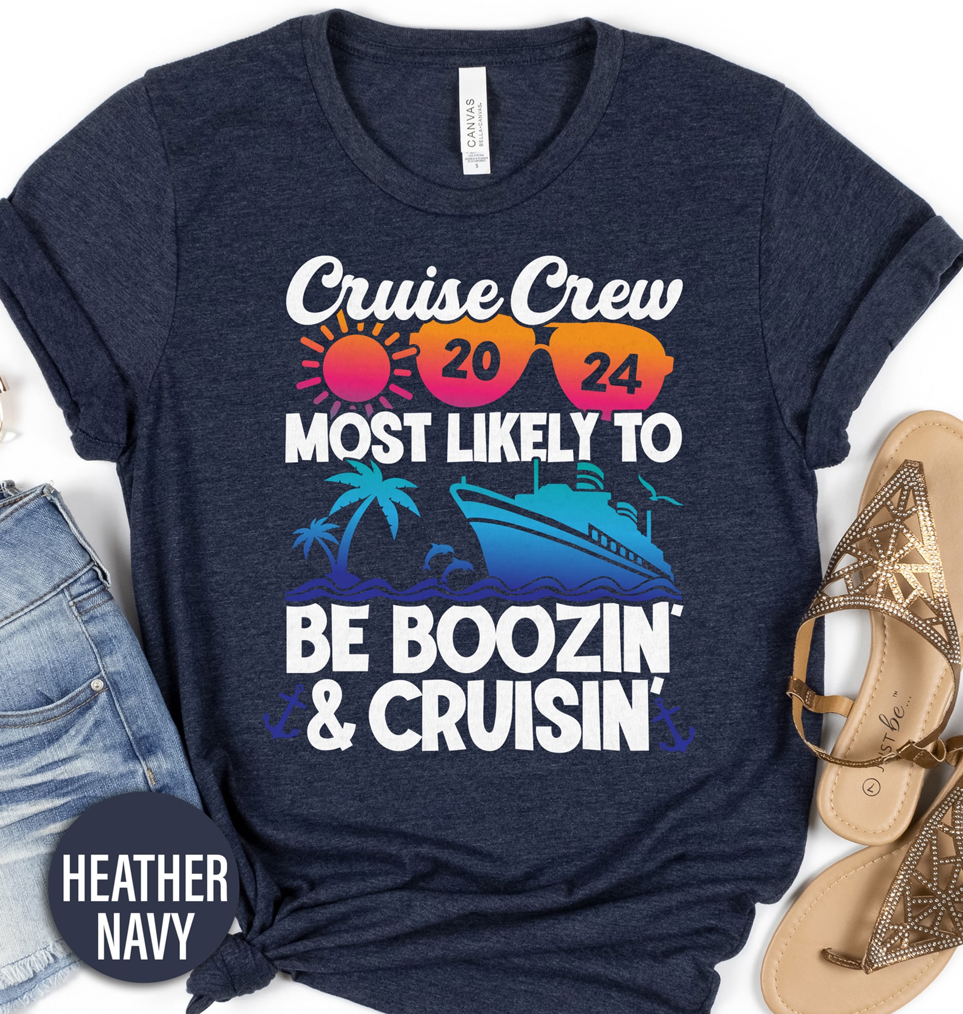 2024 Cruise Crew Boozin & Cruisin Vacation T-Shirt