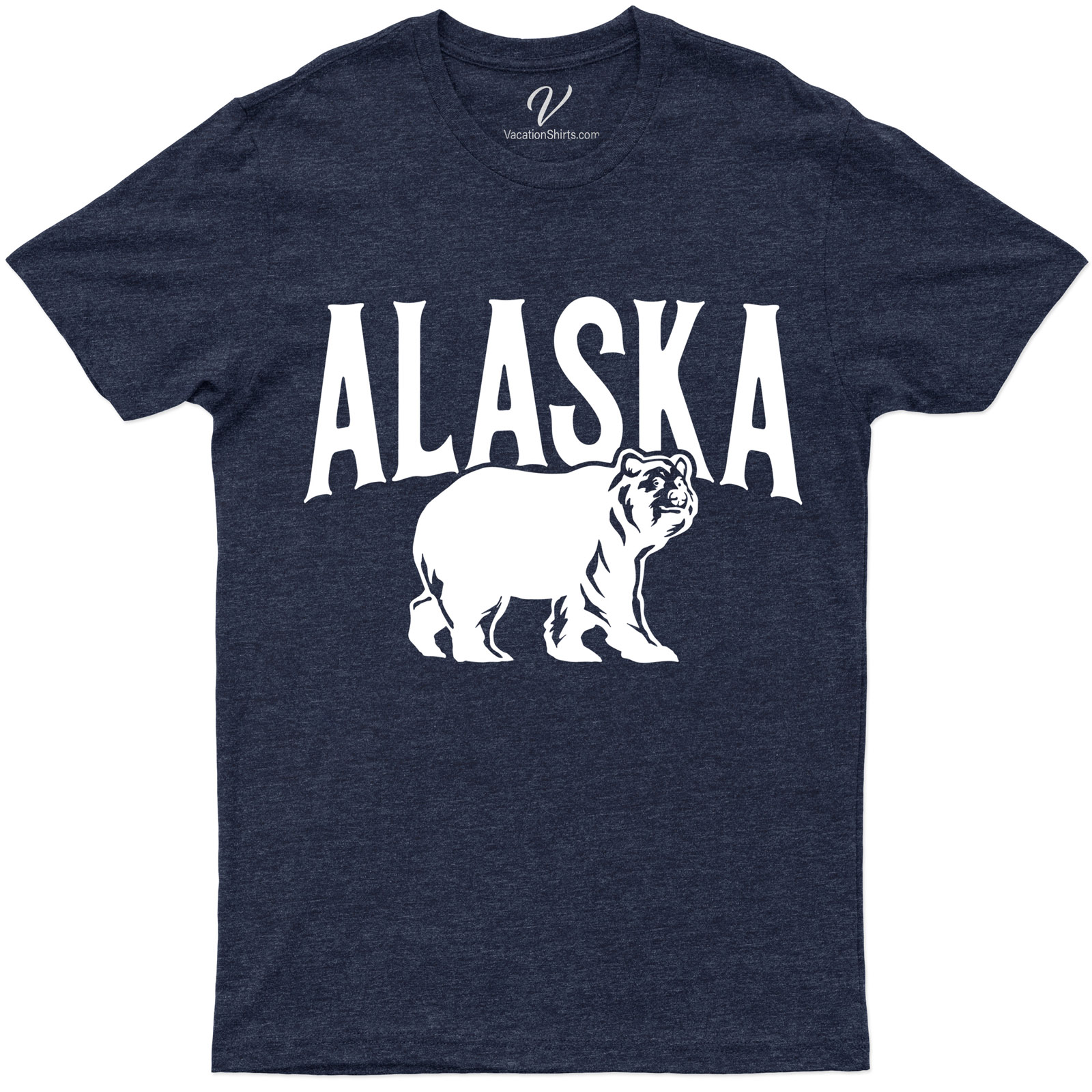 Alaska Bear Tee - Calligraphy Outline Design