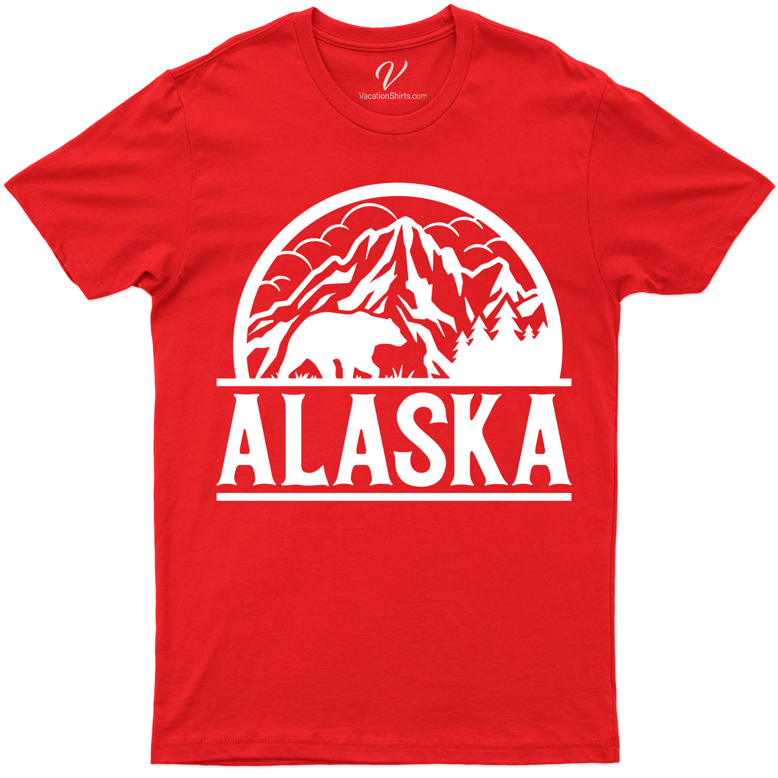 Alaska Mountains Bear Tee | Nature-Inspired Apparel