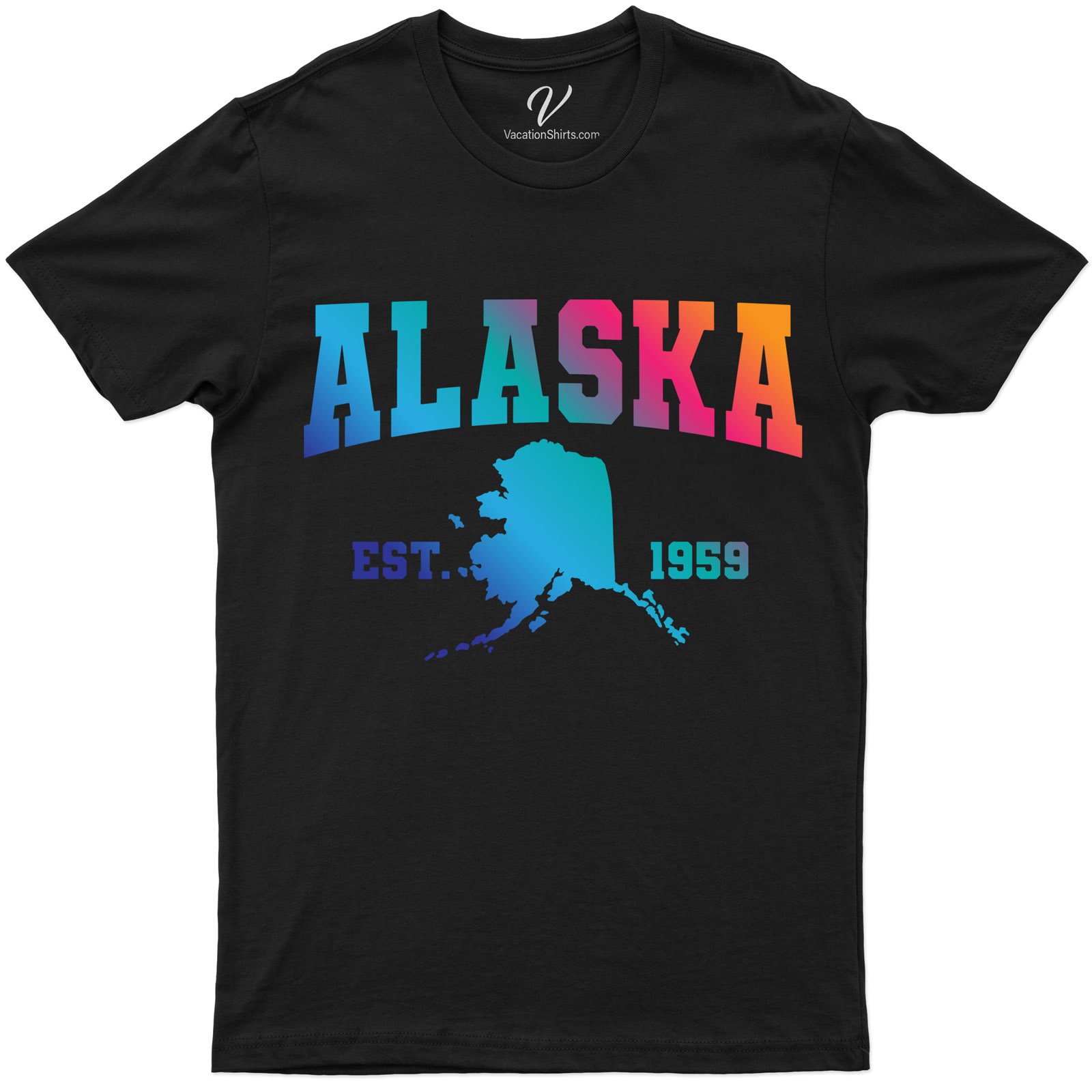 Alaska Map Tee - Vibrant & Unique State Shirt