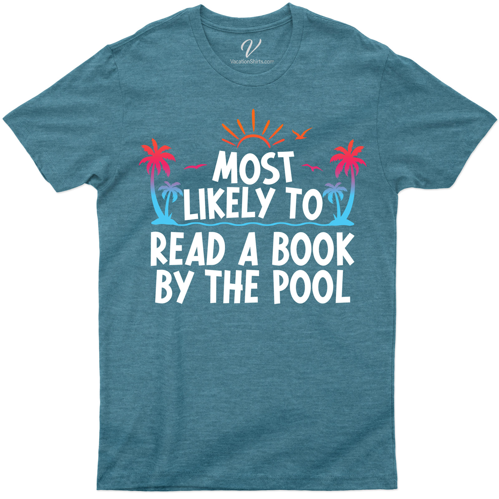 Relaxing Poolside Reading Vacation T-Shirt | Book Lovers Tee