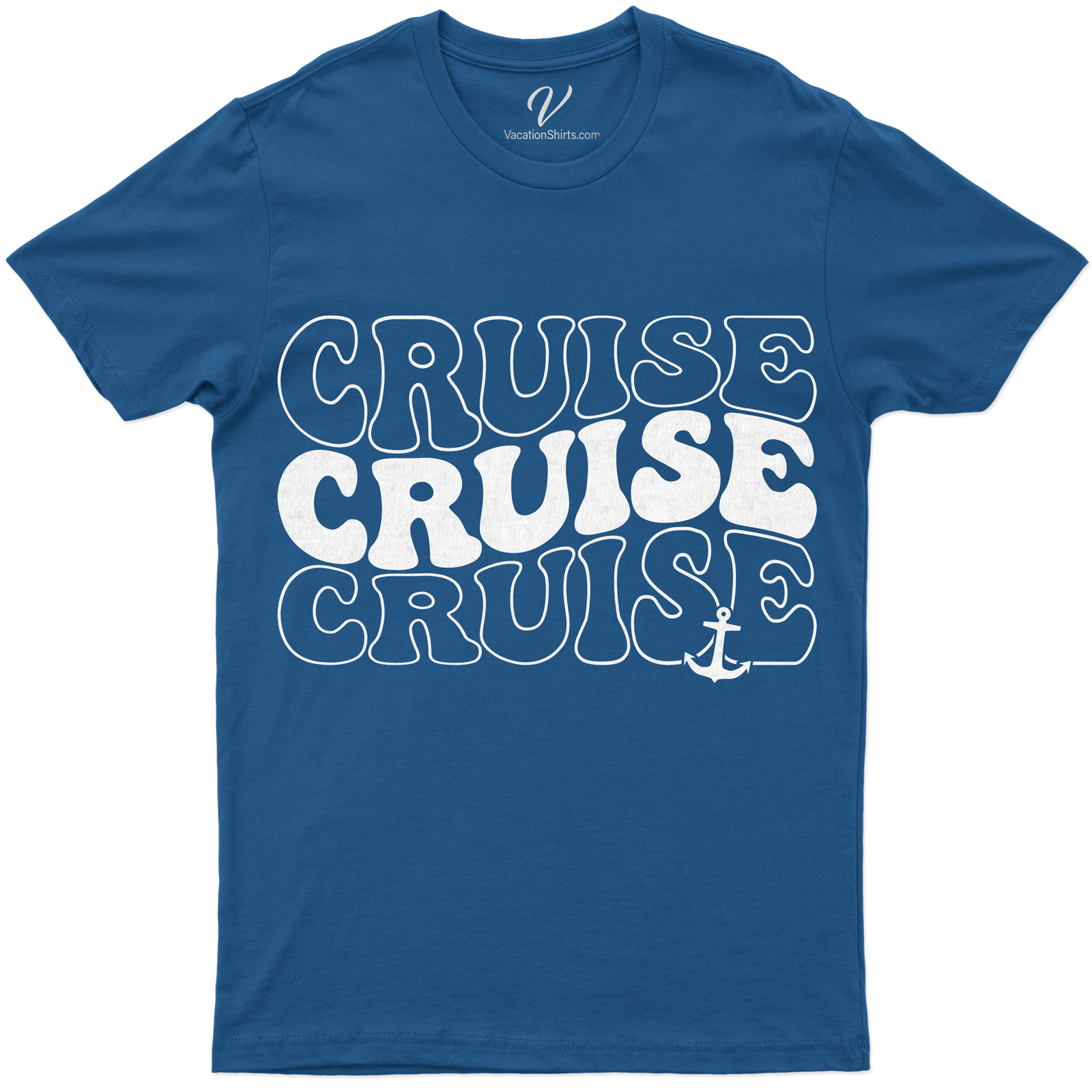 Triple Cruise Anchor Tee - Casual Vacation Wear
