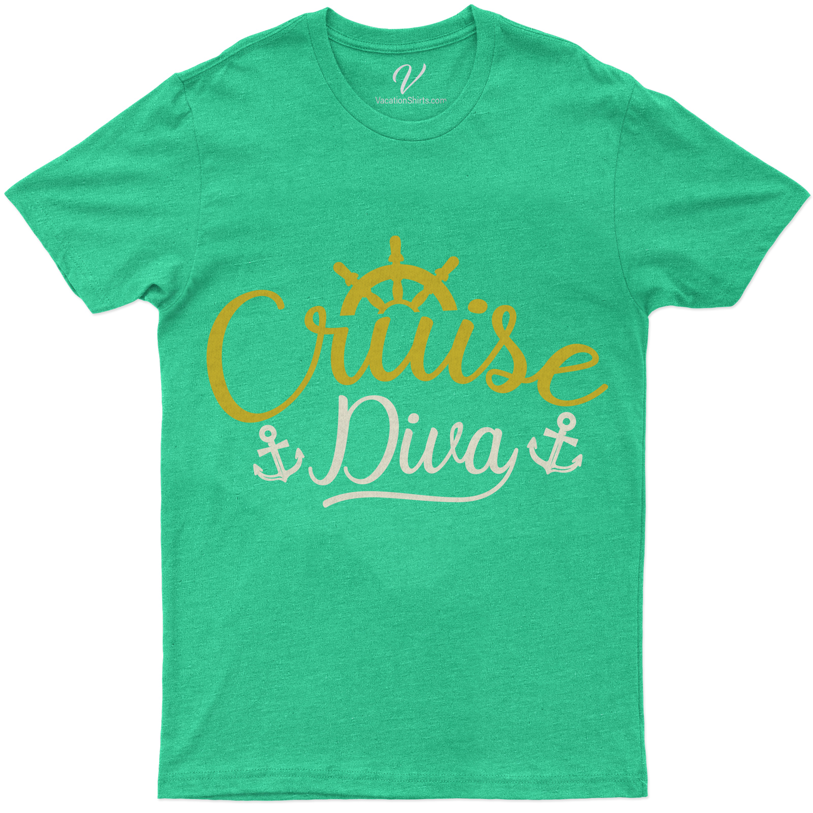 Cruise Diva Women's Nautical Graphic Tee | Stylish Sea-Themed Tops