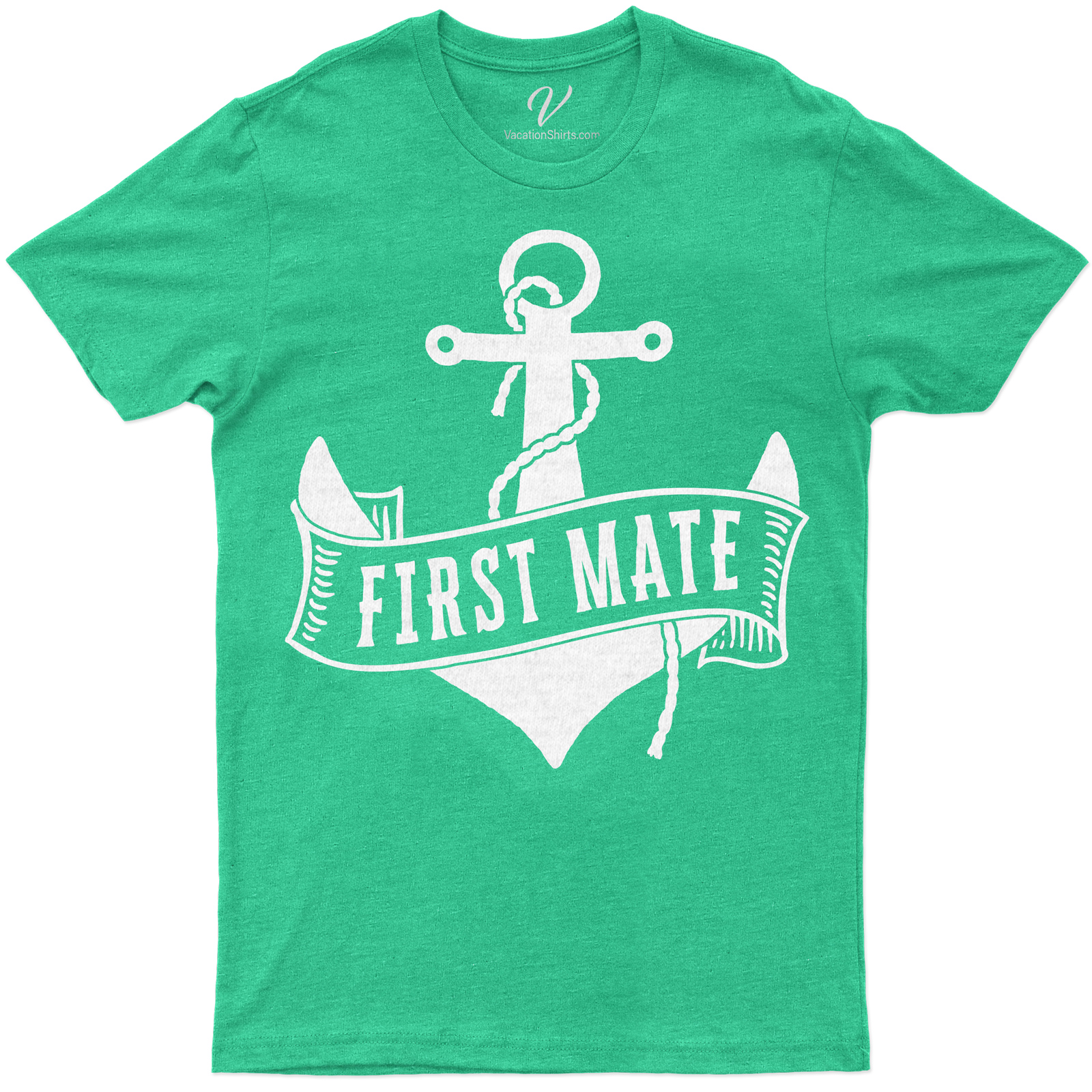 First Mate Anchor Tee - Nautical Vacation Graphic T-Shirt