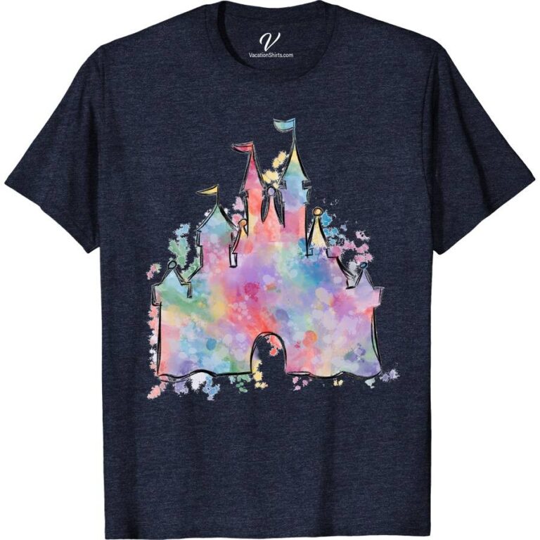 Disney Castle Watercolor Shirt - Unique Disney Apparel