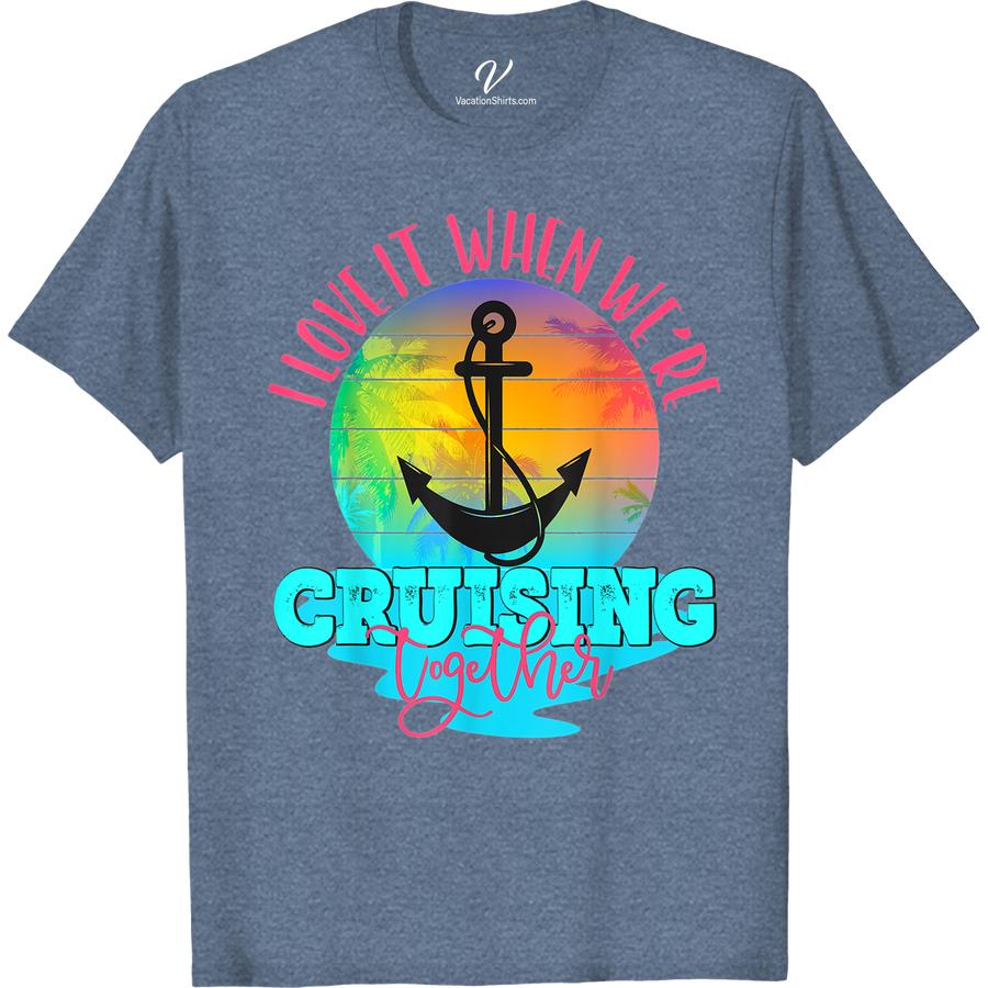 Tropical Sunset Anchor Tee - Perfect for Cruising Getaways