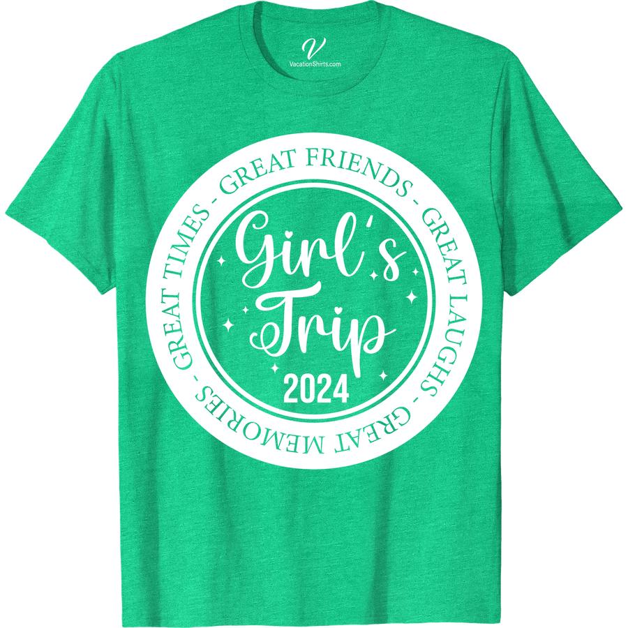 Girl's Trip 2024 Tee - Fun, Friends & Laughs | VacationShirts
