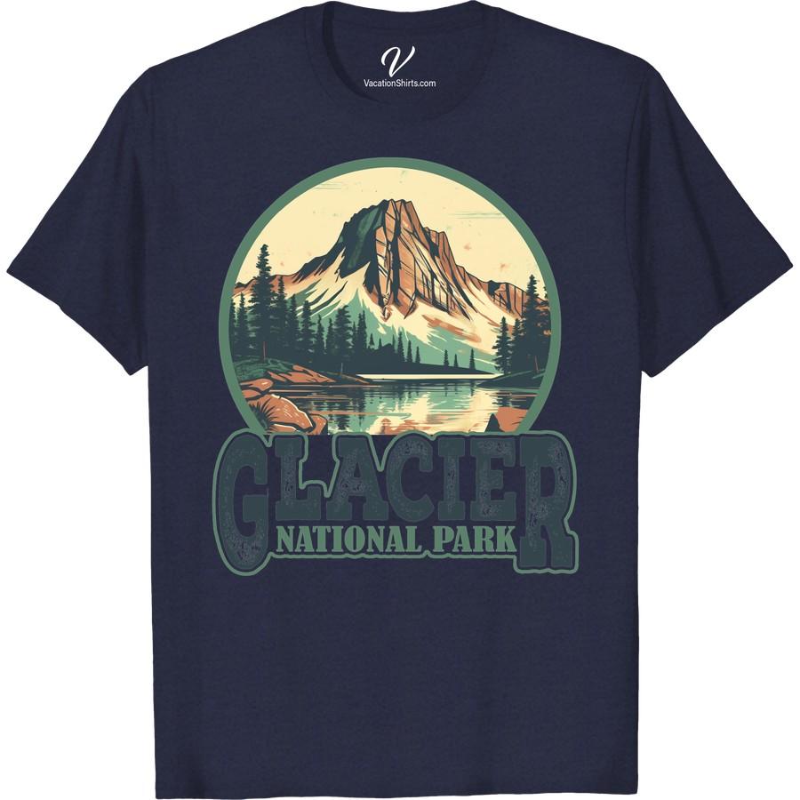 Mountain Landscape Glacier Park Adventure Tee